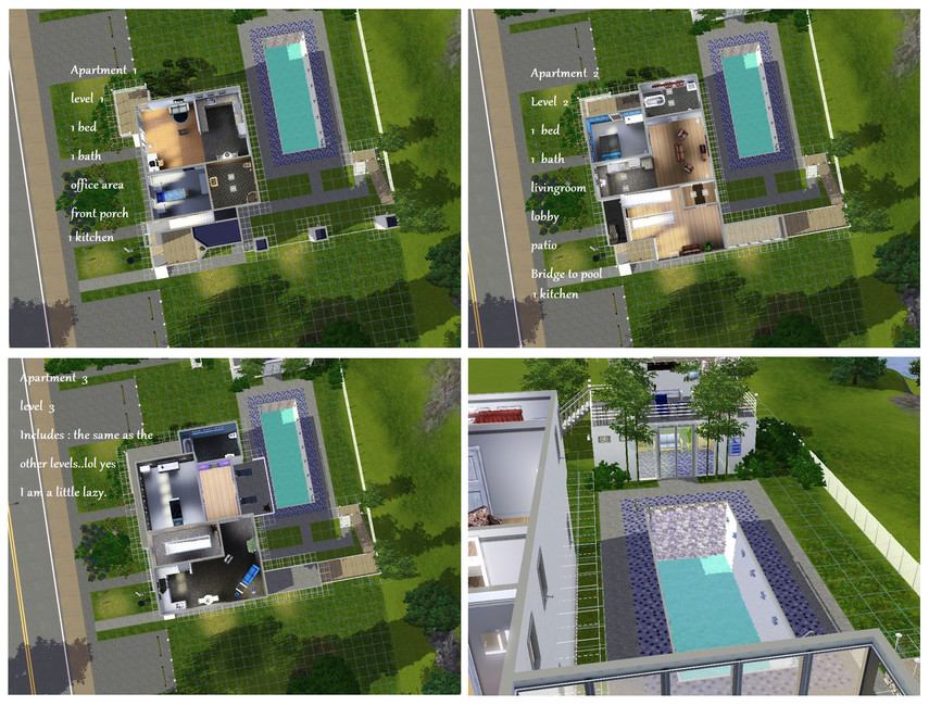 The Sims Resource - White Apartment Complex