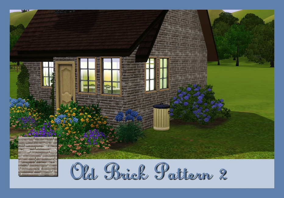 The Sims Resource - Old Brick Patterns Set