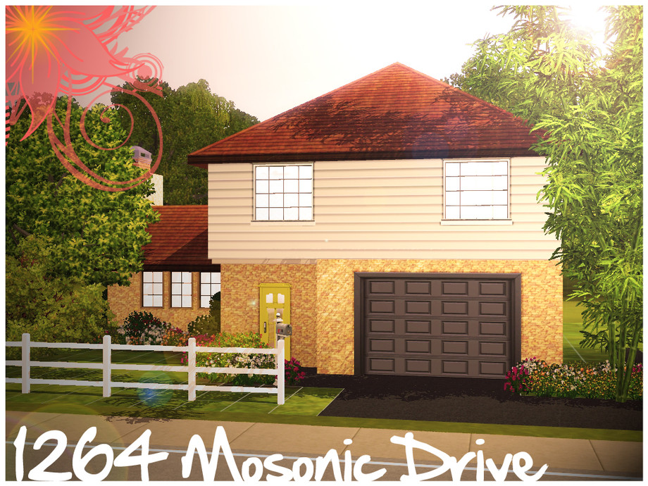 The Sims Resource | Retro Houses Collection - 1264 Mosonic Drive