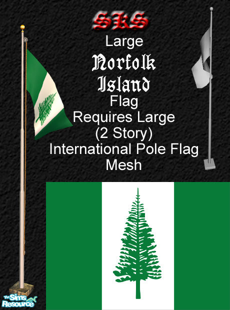 The Sims Resource | Large Flag - Norfolk Island