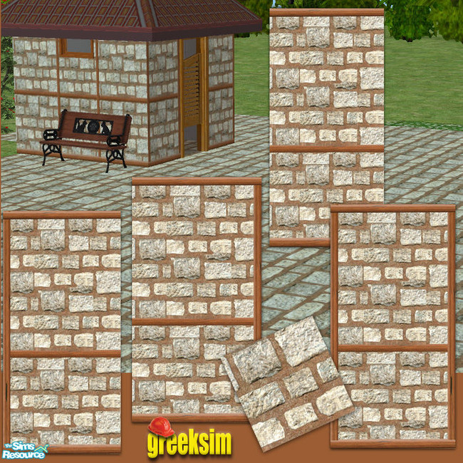 The Sims Resource - Stone Walls set