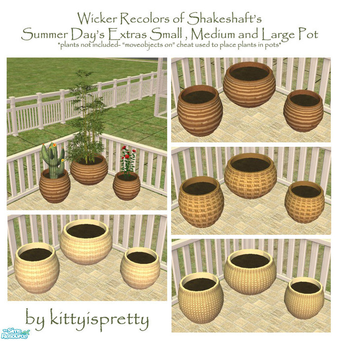 The Sims Resource | Shakeshaft's Flower Pot Recolors
