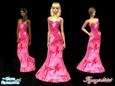 The Sims Resource - Pink Dress