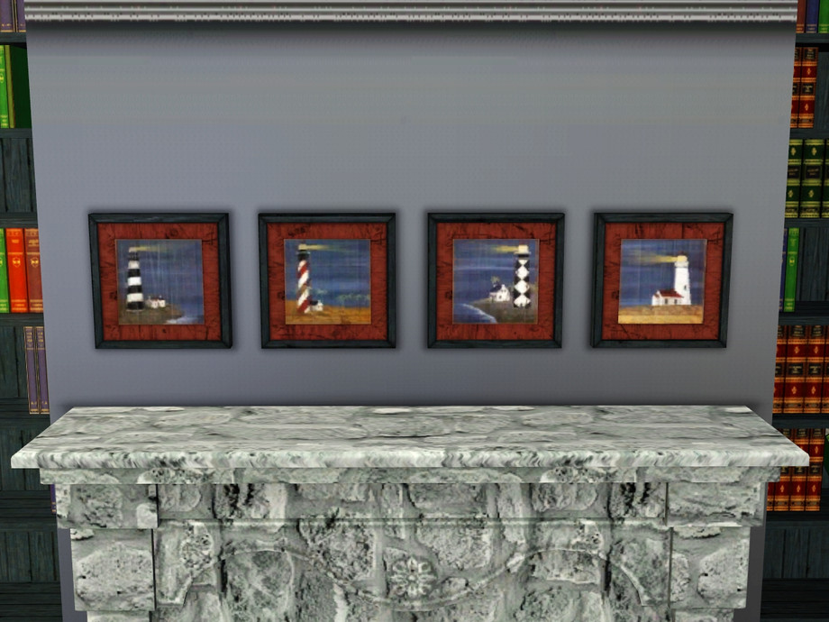 The Sims Resource - 4 Folk Art Lighthouses