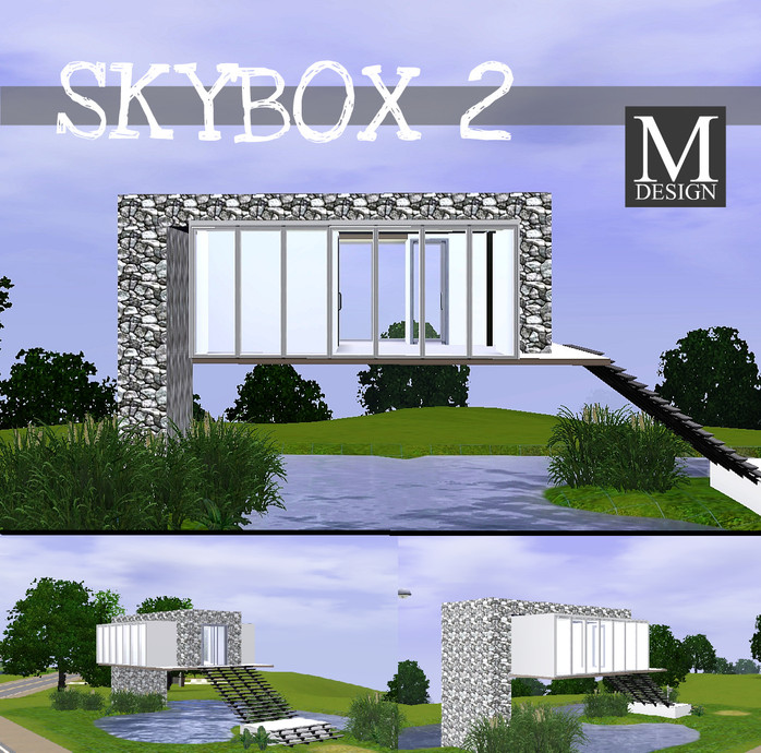 The Sims Resource | 'Skybox ll' - Minimalist house