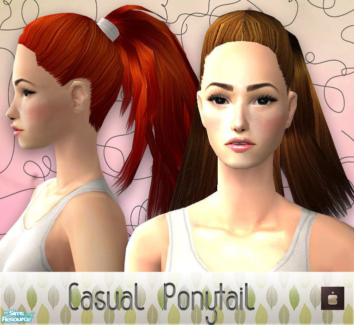 The Sims Resource - Casual Ponytail - retexture of Diana hair