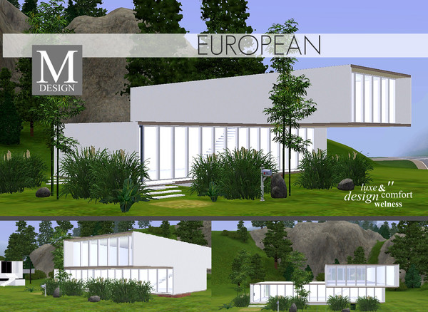 The Sims Resource - 'European' - Minimalist house