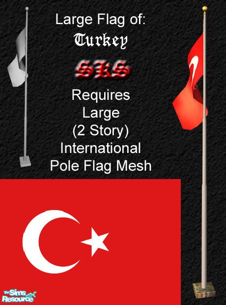 The Sims Resource | Large Flag - Turkey