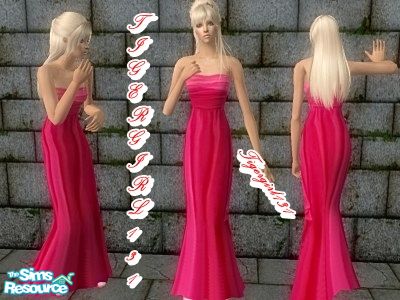 The Sims Resource | Elegant Pink Dress