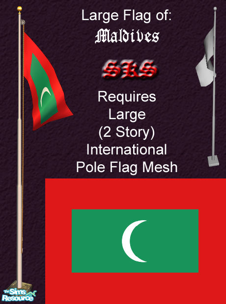 The Sims Resource | Large Flag - Maldives