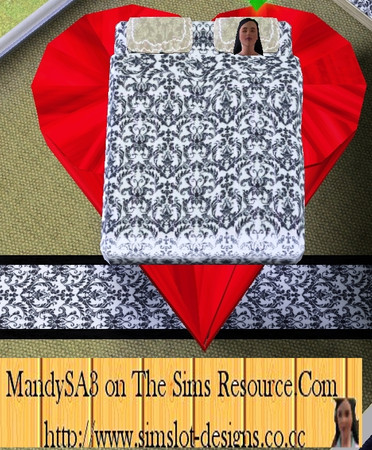 The Sims Resource | Heart Shaped bed for lovers