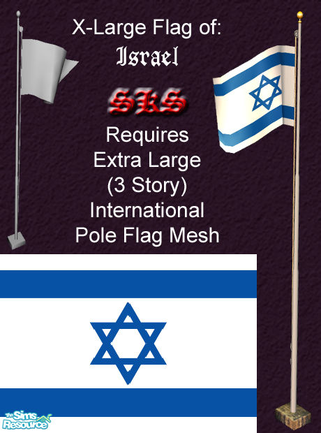 The Sims Resource | X Large Flag - Israel