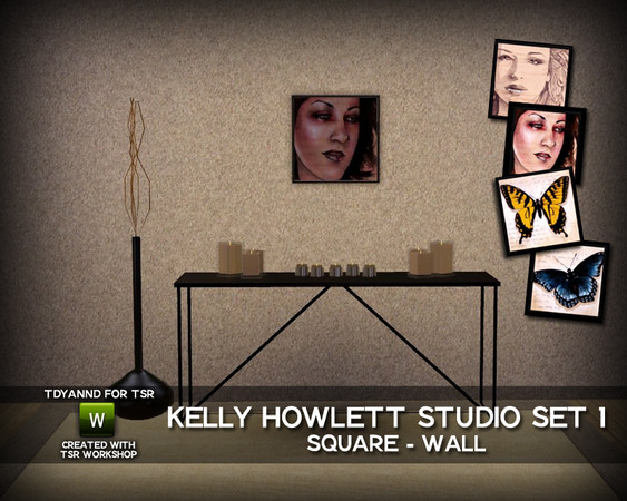 The Sims Resource - Kelly Howlett Studio Set Square Wall