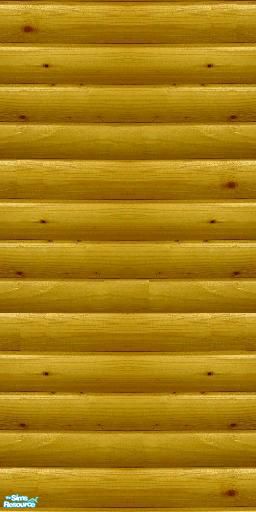 The Sims Resource | Blonde Log Cabin Siding