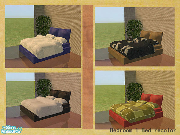 The Sims Resource - Bedroom1 bed recolor
