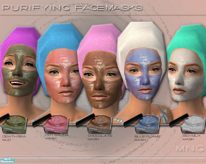 The Sims Resource - Purifying Face Mask Set