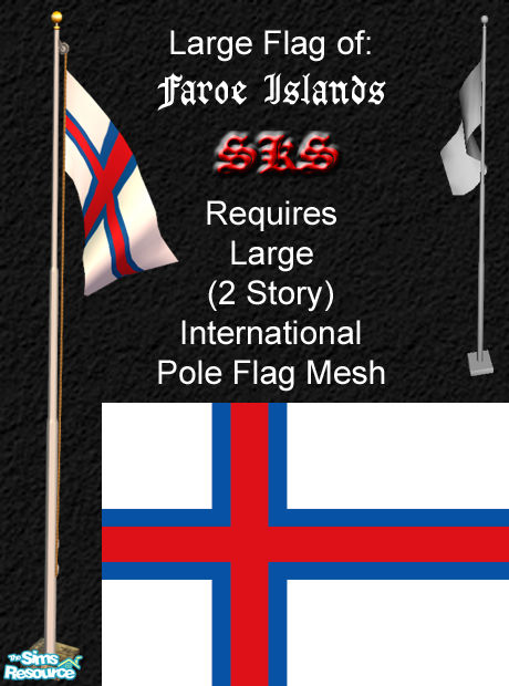 The Sims Resource | Large Flag - Faroe Islands