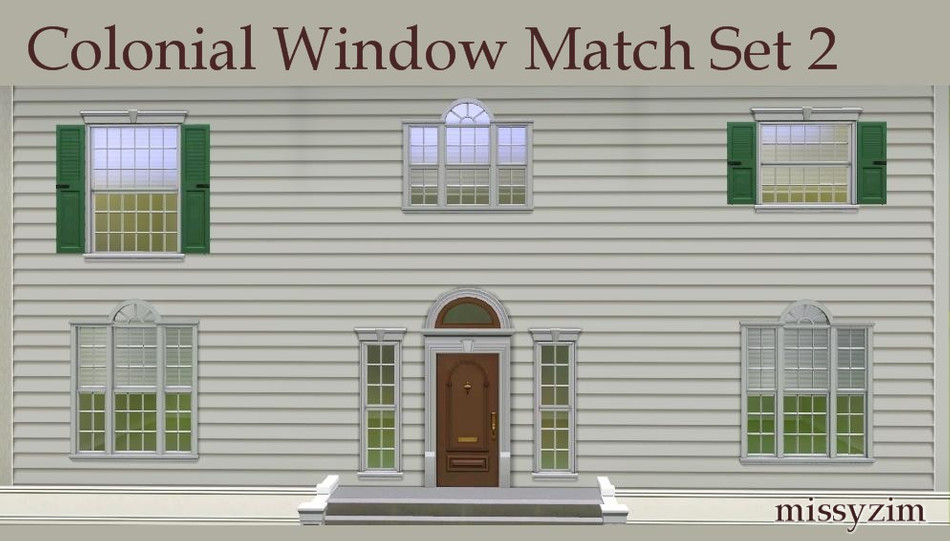 The Sims Resource - Colonial Window Match Set 2