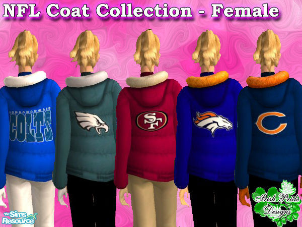 The Sims Resource - NFL Coat Collection - Female