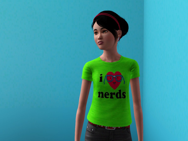 The Sims Resource - David and Goliath Nerd noggin tee for teen girls