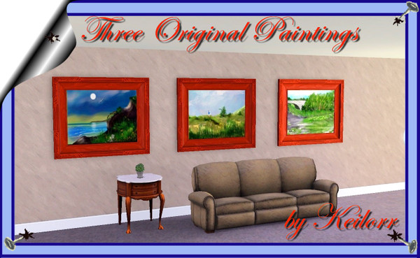 The Sims Resource | Three Original Paintings By Keilorr