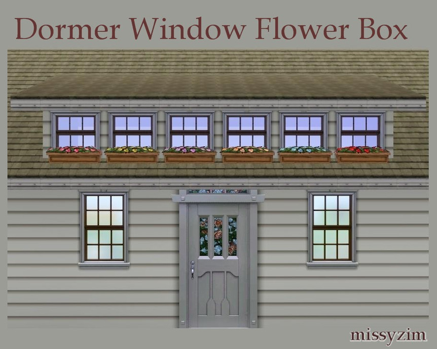 The Sims Resource | Dormer Window Flower Box
