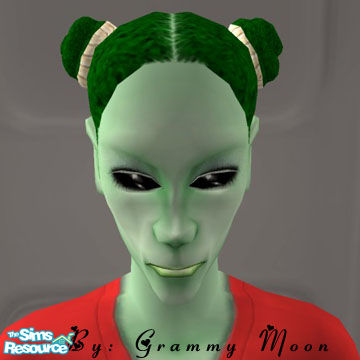 The Sims Resource | Female Alien Green Hair 1