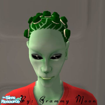 The Sims Resource | Female Alien Green Hair 2