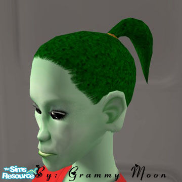 The Sims Resource | Female Alien Green Hair 4