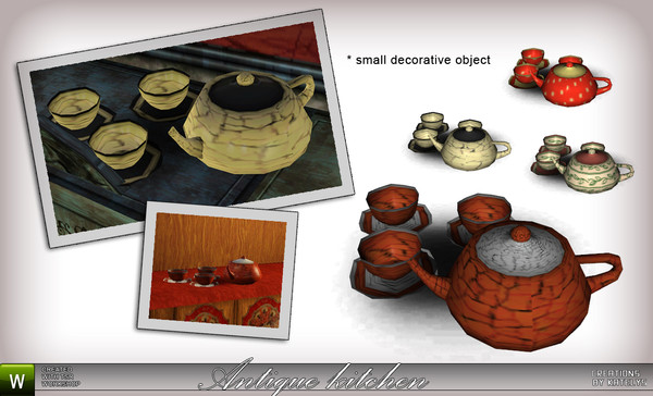 The Sims Resource | Antique Tea Set 02