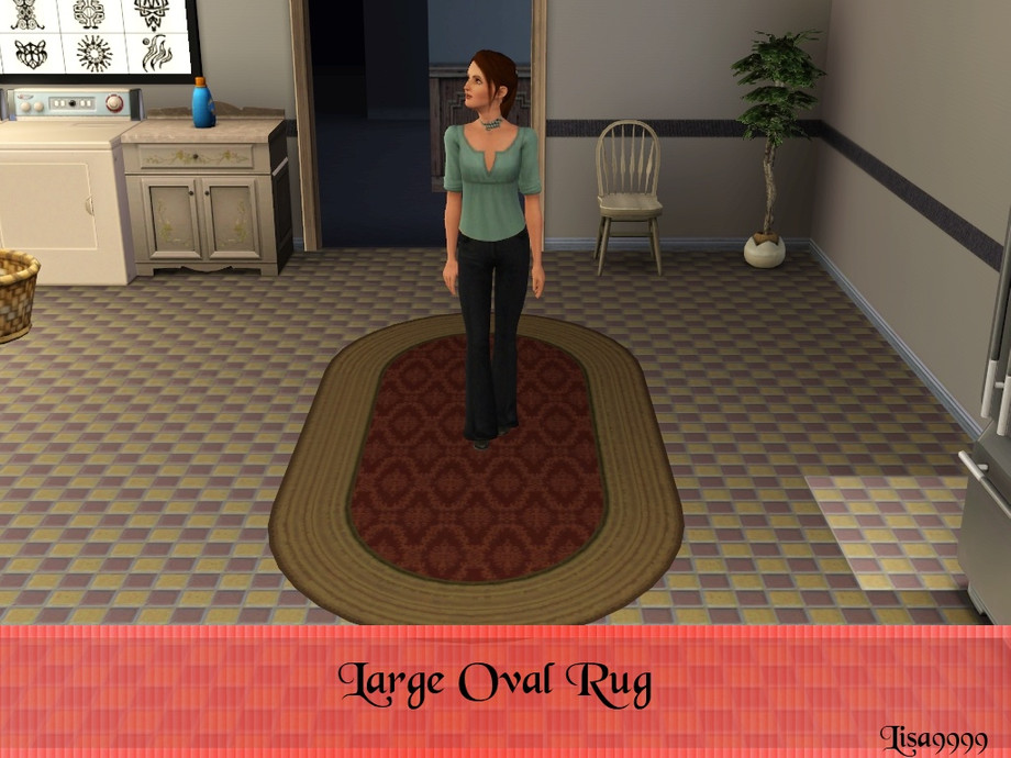 The Sims Resource | Large Country Oval Rug
