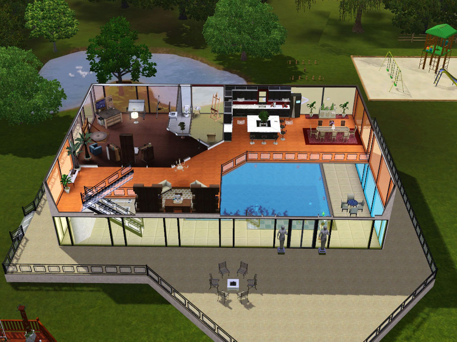 The Sims Resource | Ultra-Luxury Modern, Glass House