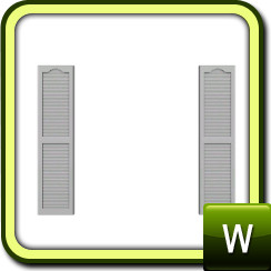 The Sims Resource | Stray Window 2x1 Shutters Tall