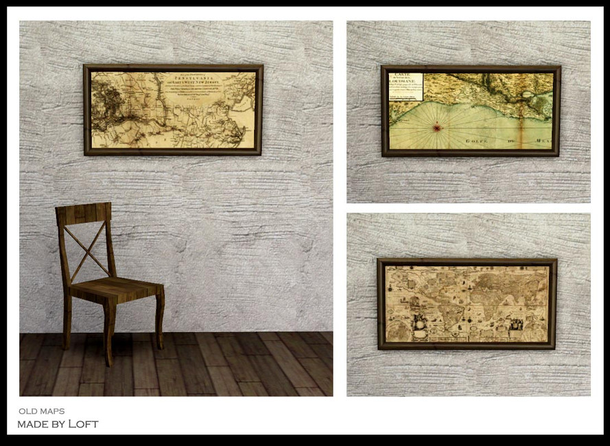 The Sims Resource - Old Maps Painting 2