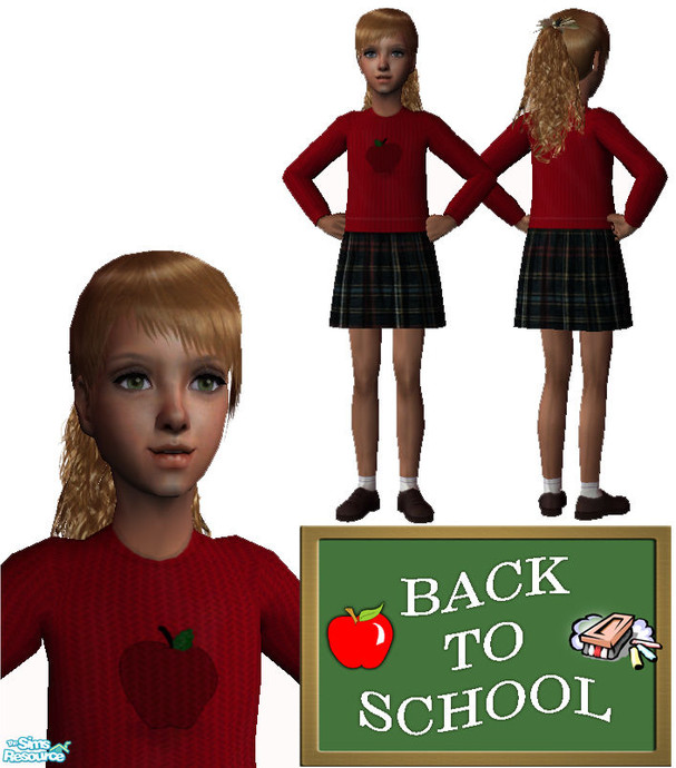 The Sims Resource - Back to School skirts and Sweaters