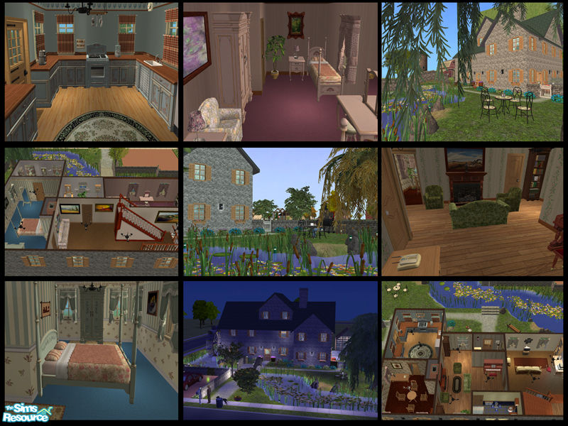 The Sims Resource - Mill Wheel Cottage