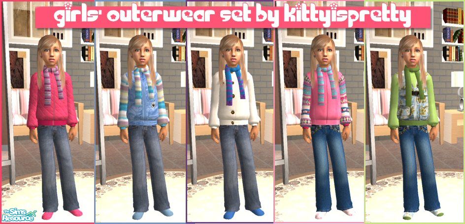 The Sims Resource - Girls' Outerwear Set