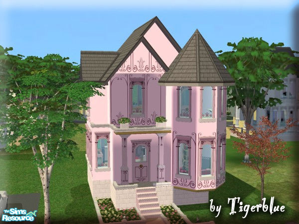 The Sims Resource | Pink Storybook Starter House