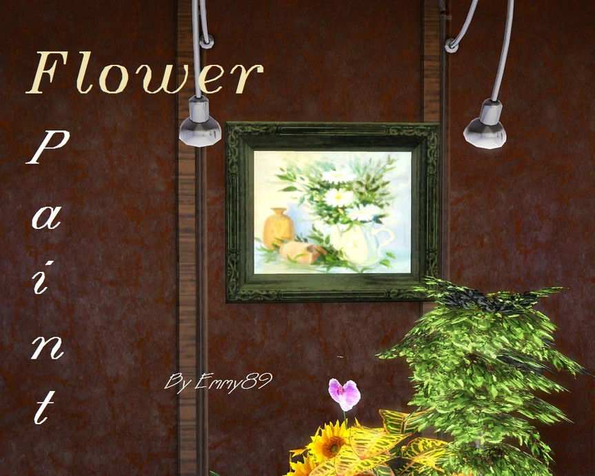 The Sims Resource | Flower Paint Frame