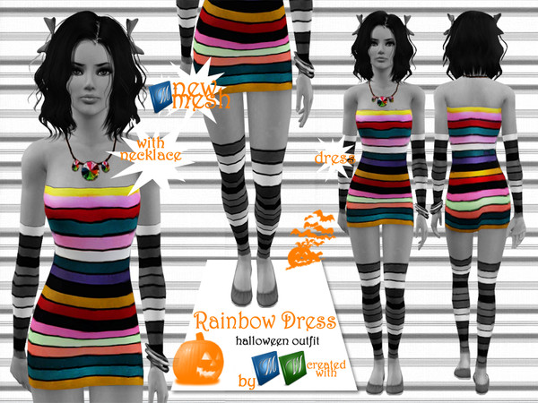 The Sims Resource - Rainbow Dress