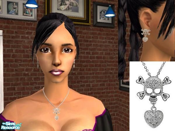 The Sims Resource | Skull with Heart Set