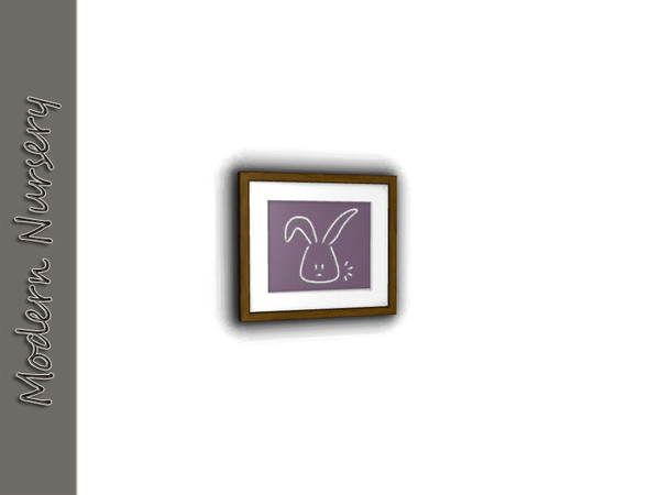 The Sims Resource - Modern Nursery Picture Rabbit