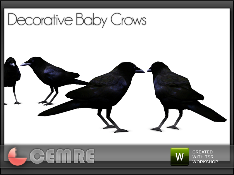 The Sims Resource | Halloween Decorations -Decorative Baby Crows