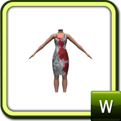 The Sims Resource | Red Flower Dress