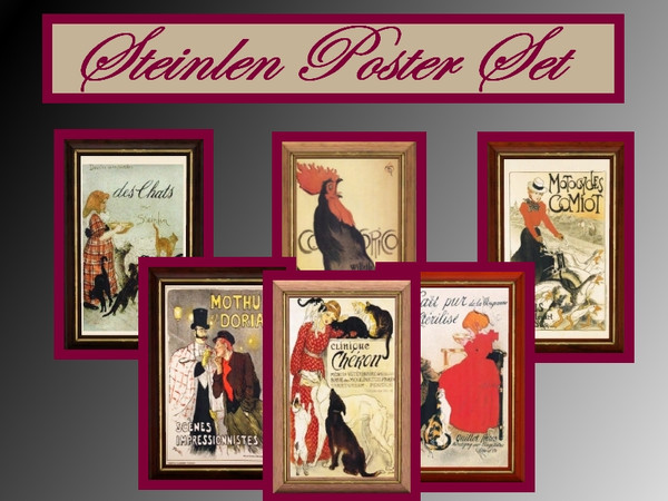 The Sims Resource | Steinlen Posters by fantastic8019