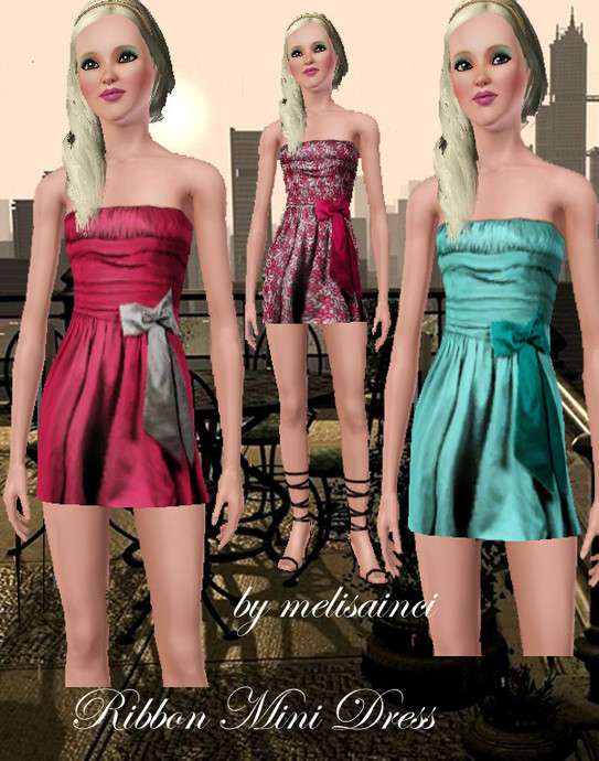 The Sims Resource | RIBBON MINI DRESS