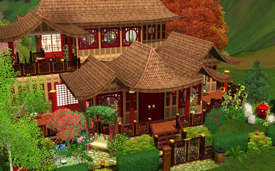 Oriental Modern Houses Sims 3