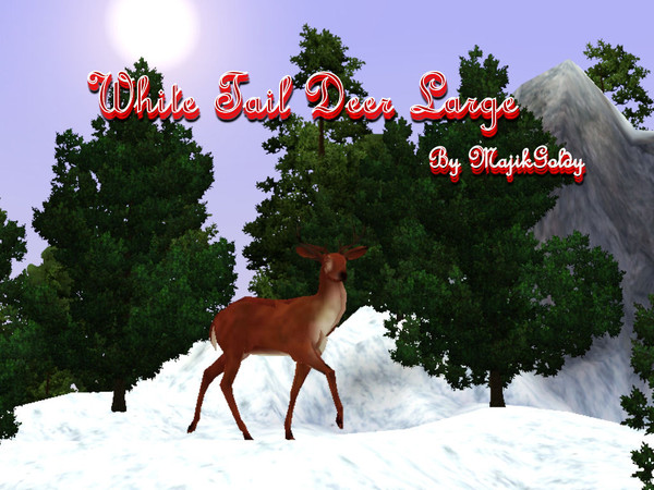 The Sims Resource | MajikGoldys Deer Large Lawn Decor