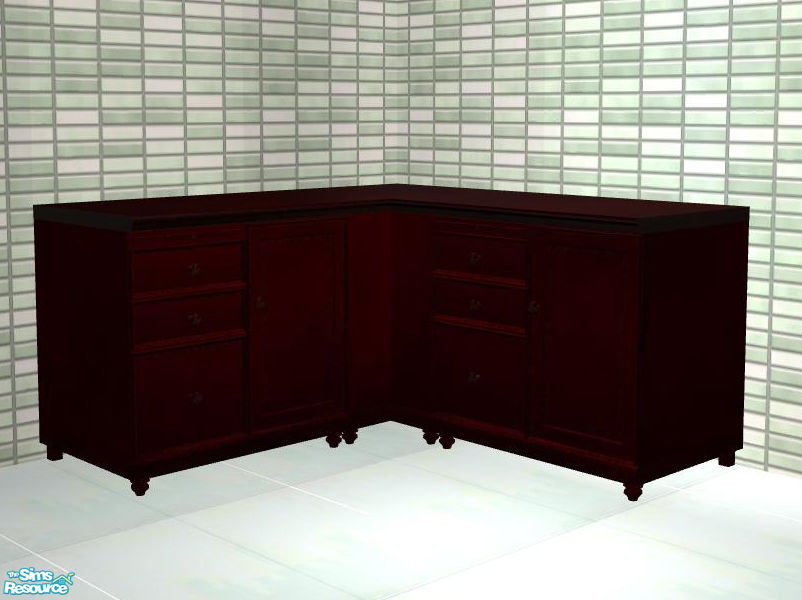 The Sims Resource - PB Bathroom Recolor Honey - Countertop black Counter 02