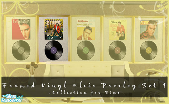The Sims Resource | Framed Vinyl Elvis Presley - Set1 - Elvis4